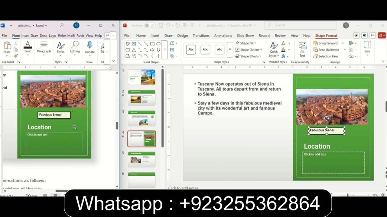 New Perspectives PowerPoint 365_2021 _ Module 2_ SAM Project 1b _ Tuscany Now F