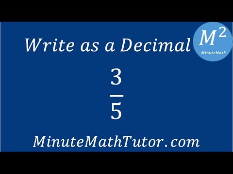Write as a Decimal 3/5