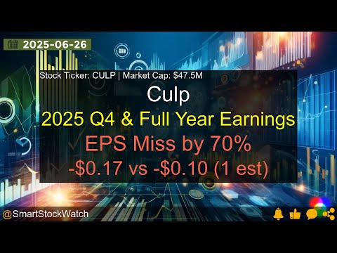 Culp (CULP|$47.5M) - 2025 Q4 & Full Year Earnings Analysis