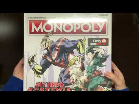 My Hero Academia Games collection Monopoly Gamestop exclusive and Nintendo Switch shorts ver