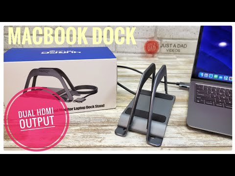 Apple MacBook Air Docking Station Dual Monitor Vertical Stand