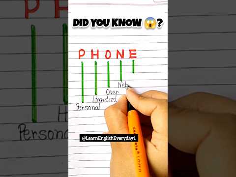 Full Form of 'PHONE' ✅#english #learnenglish #englishtips #shorts