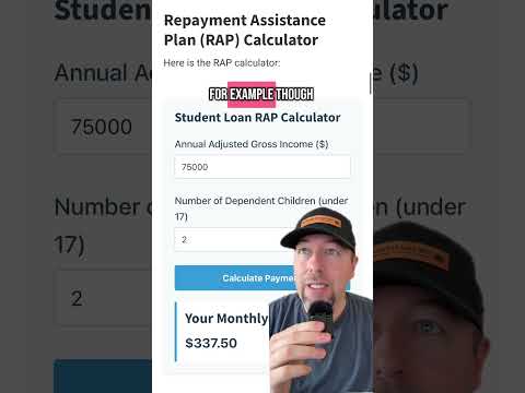 Repayment Assistance Plan (RAP) Student Loan Calculator