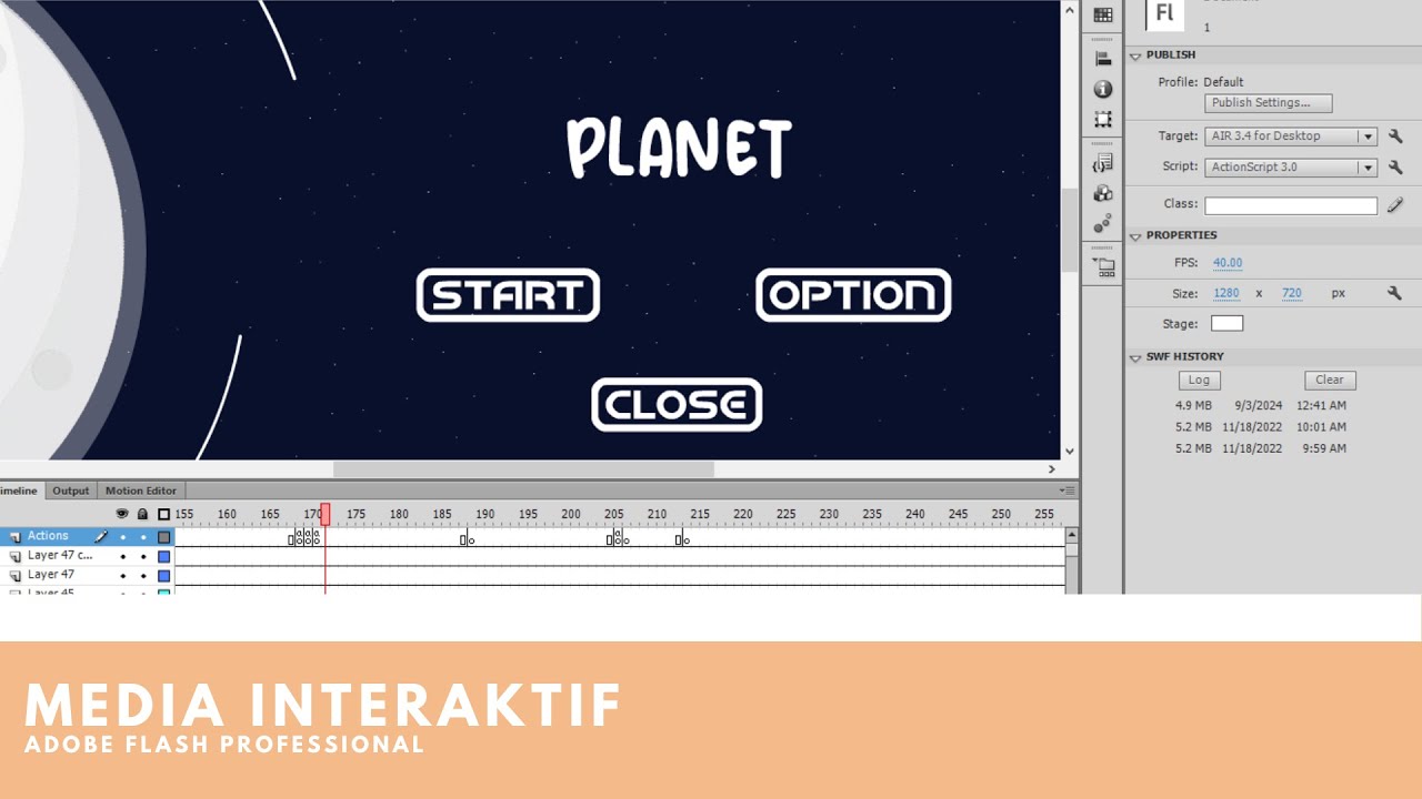 Membuat Media Interaktif menggunakan Adobe Flash