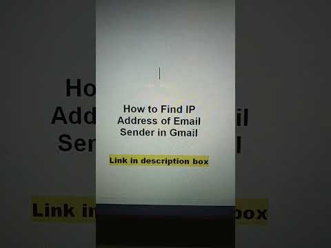 #Shorts How to Find IP Address of Email Sender in Gmail
