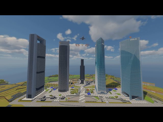 4 Torres Business Area Madrid 1:1 🇪🇸 Minecraft Map