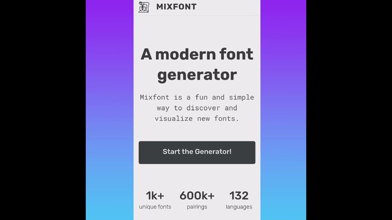 Modern Font Generator