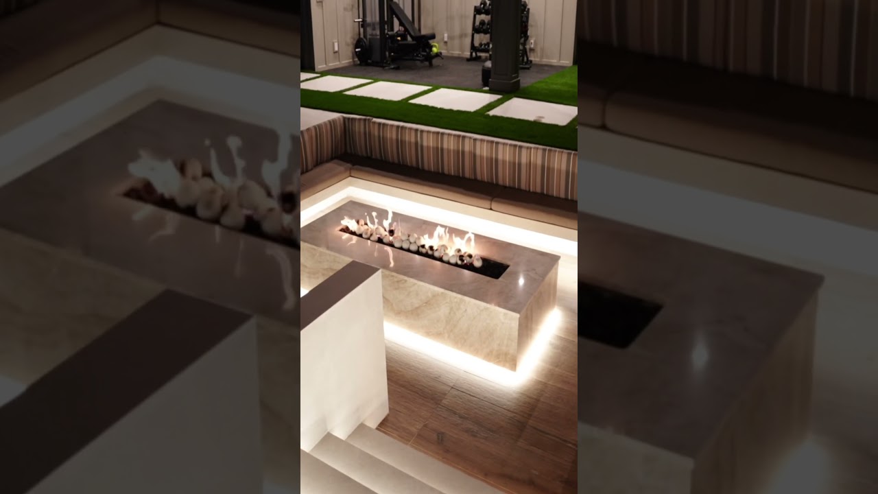 Ultimate sunken fire pit design 🔥 #backyard #pool #firepit #shorts