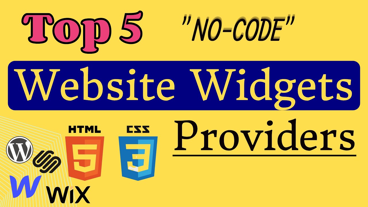 Top 5 No-Code HTML Website Widget Generators