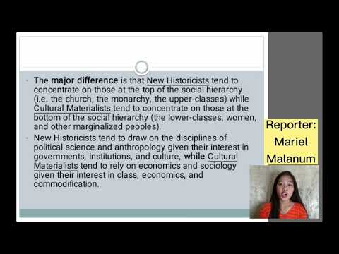 Group 6: New Historicism and Cultural Materialism