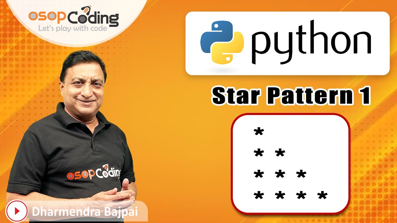 Python program to generate Star Pattern 1 | Nested Loop | Python for Beginner | #python #lecture66