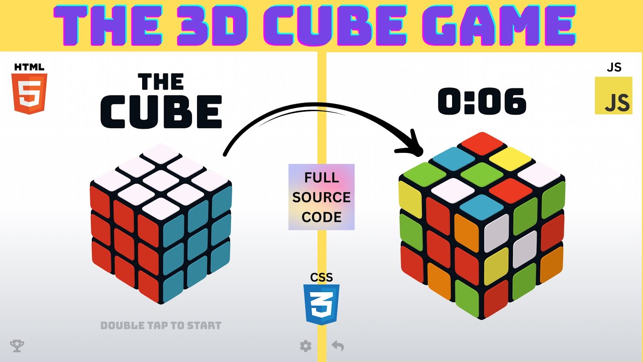 Interactive 3D Cube Game | HTML, CSS, JS | Code Overview