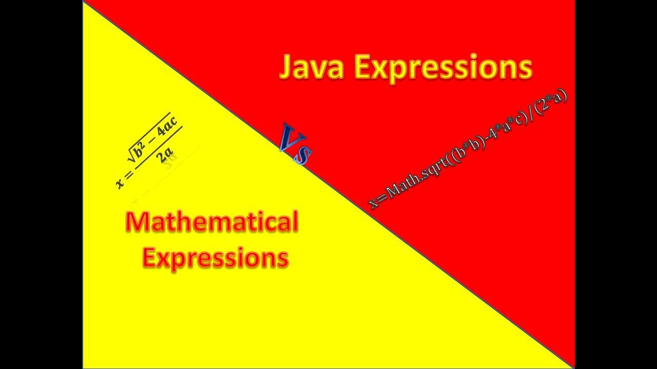 Java Expressions Vs Mathematical Expressions