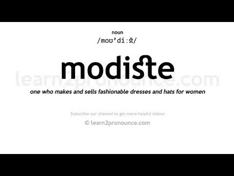 Pronunciation of Modiste | Definition of Modiste