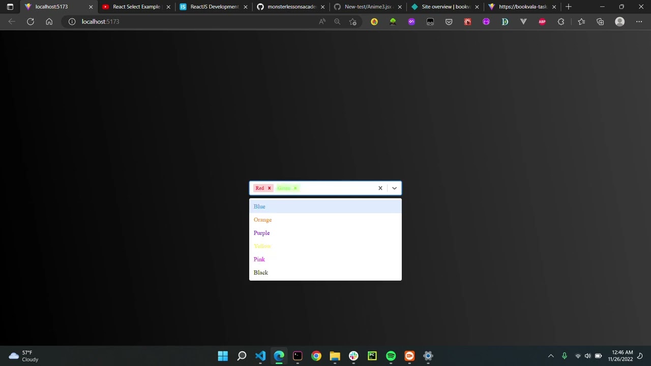 Multi Select using react-select
