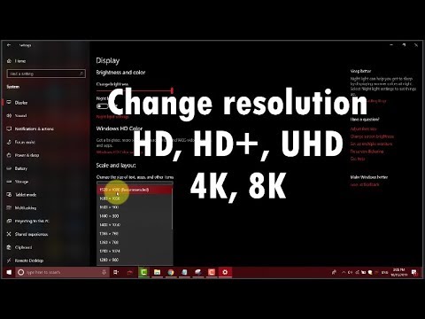 How to change resolution HD, FHD, UHD 4K, 8k on Screen Window 2020