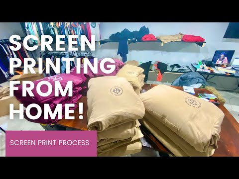 SCREEN PRINTING 100 HOODIES FROM HOME | ERGO FORCE SQUEEGEE REVIEW