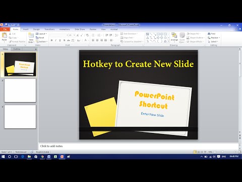 Shortcut Key to Insert a New Slide in PowerPoint