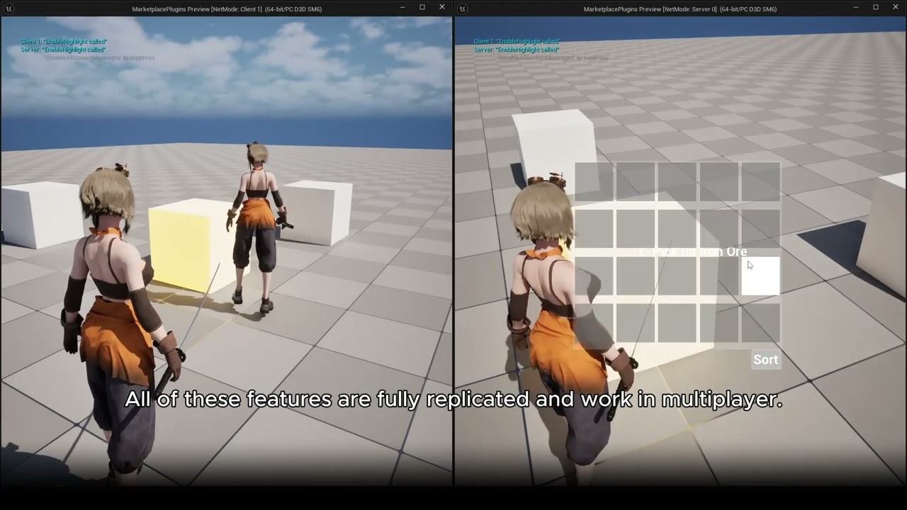 Unreal Engine 5 Multiplayer Combat & Inventory Prototype.