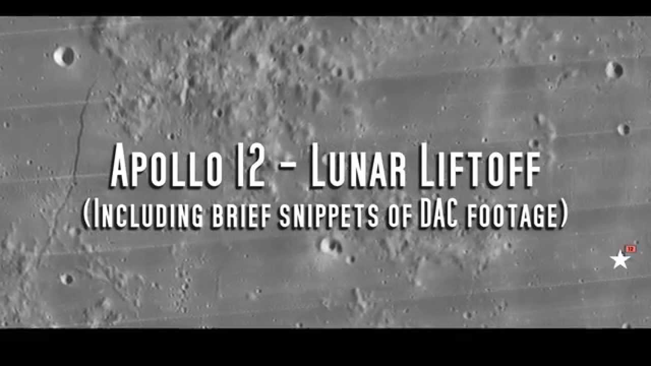 Apollo 12 Lunar Liftoff — Visualization and Scant DAC Footage