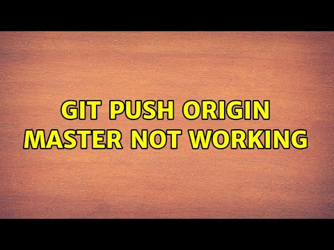 git push origin master not working