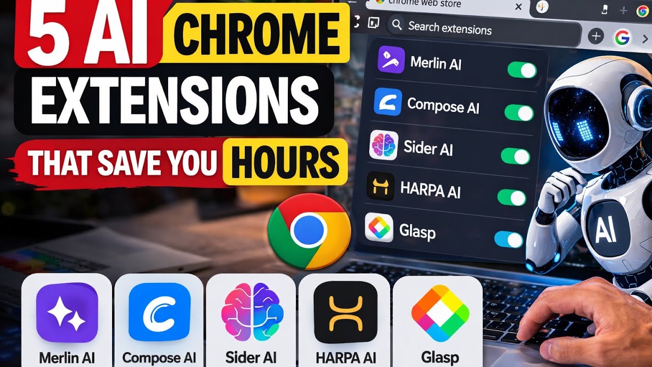 5 AI Chrome Extensions That Save You HOURS (2026)