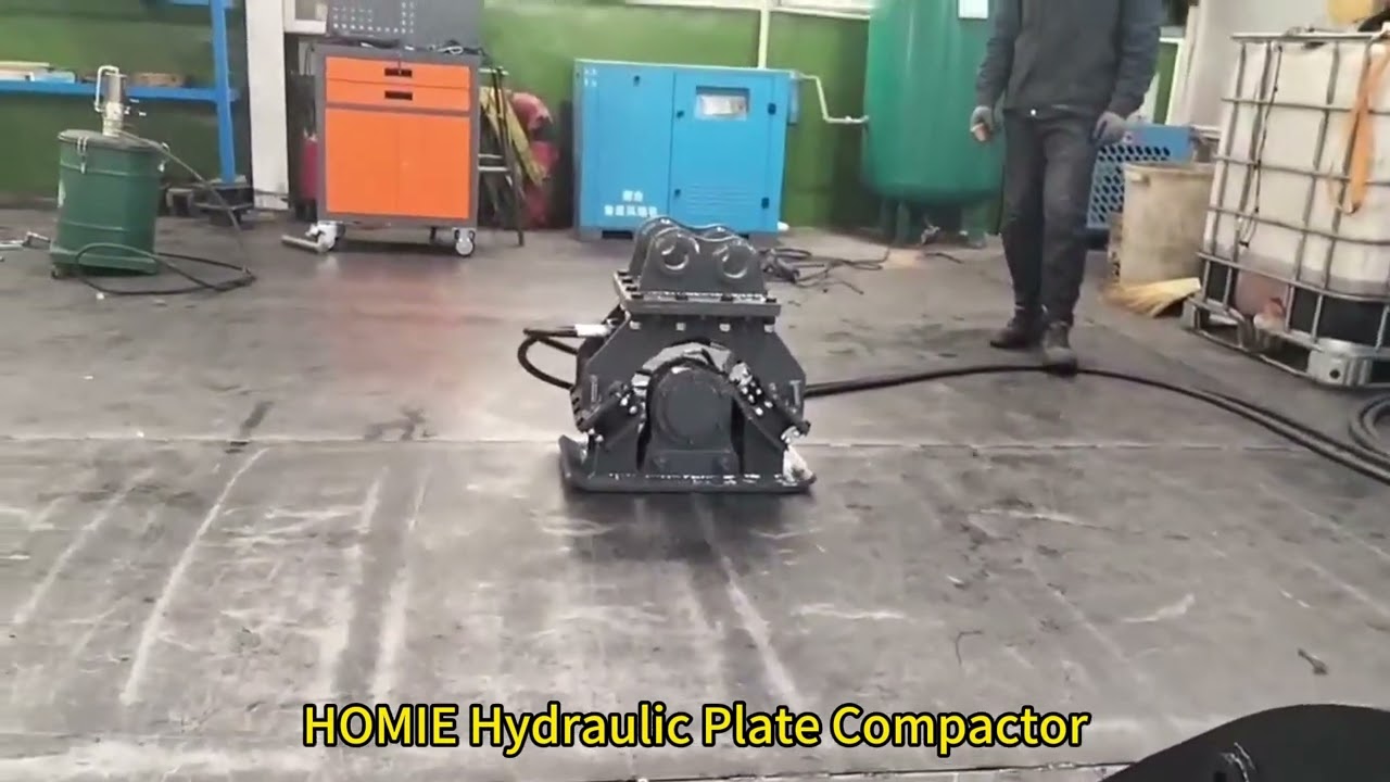 🚧 Introducing the HOMIE Hydraulic Plate Compactor! 🚧