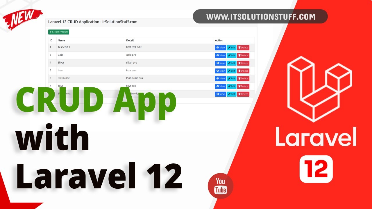 Laravel 12 CRUD Operation for Beginners Step by Step