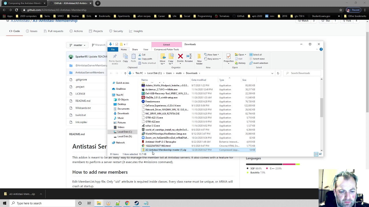 Arma3 - Antistasi Server Member List Addon - Getting the mod source code from github