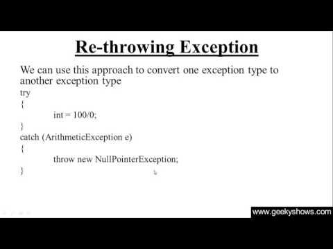 Learn 213 Rethrowing Exceptions in Java Programming Hindi - Mind Luster