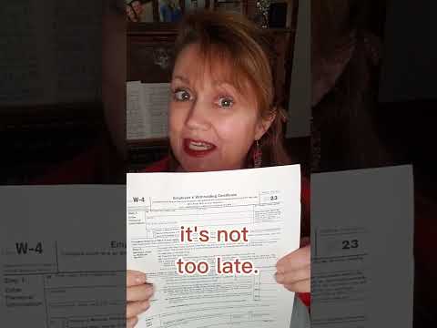 Remember to fill out a new W-4 for 2023