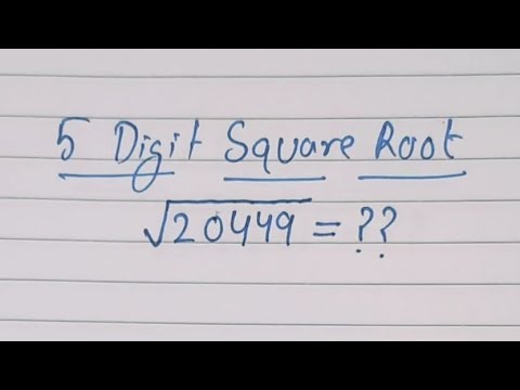 5 Digit Square Root Calculations | √20449 = ?? | Maths
