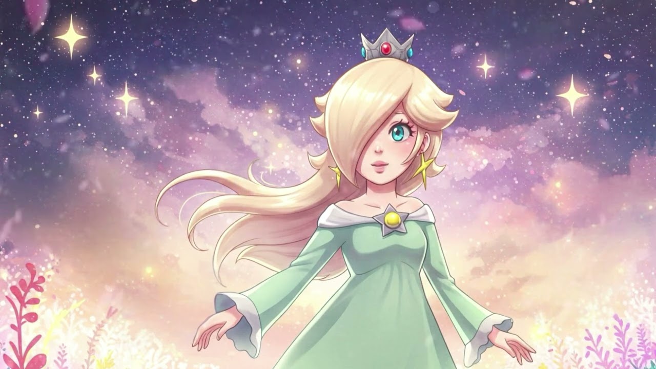 Rosalina in a Spring Galaxy: Aesthetic Gaming Wallpaper