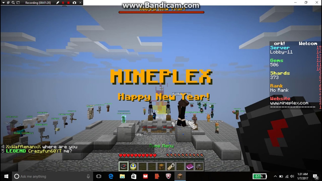Mineplex server for Minecraft PC (2017)