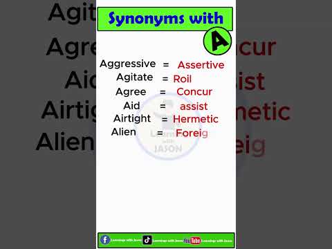 Synonyms start with letter A #005 #english #englishvocabulary