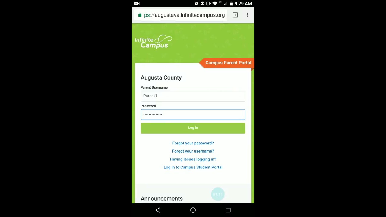 How to Log Into Campus Parent from Mobile - Augusta County Schools, Virginia