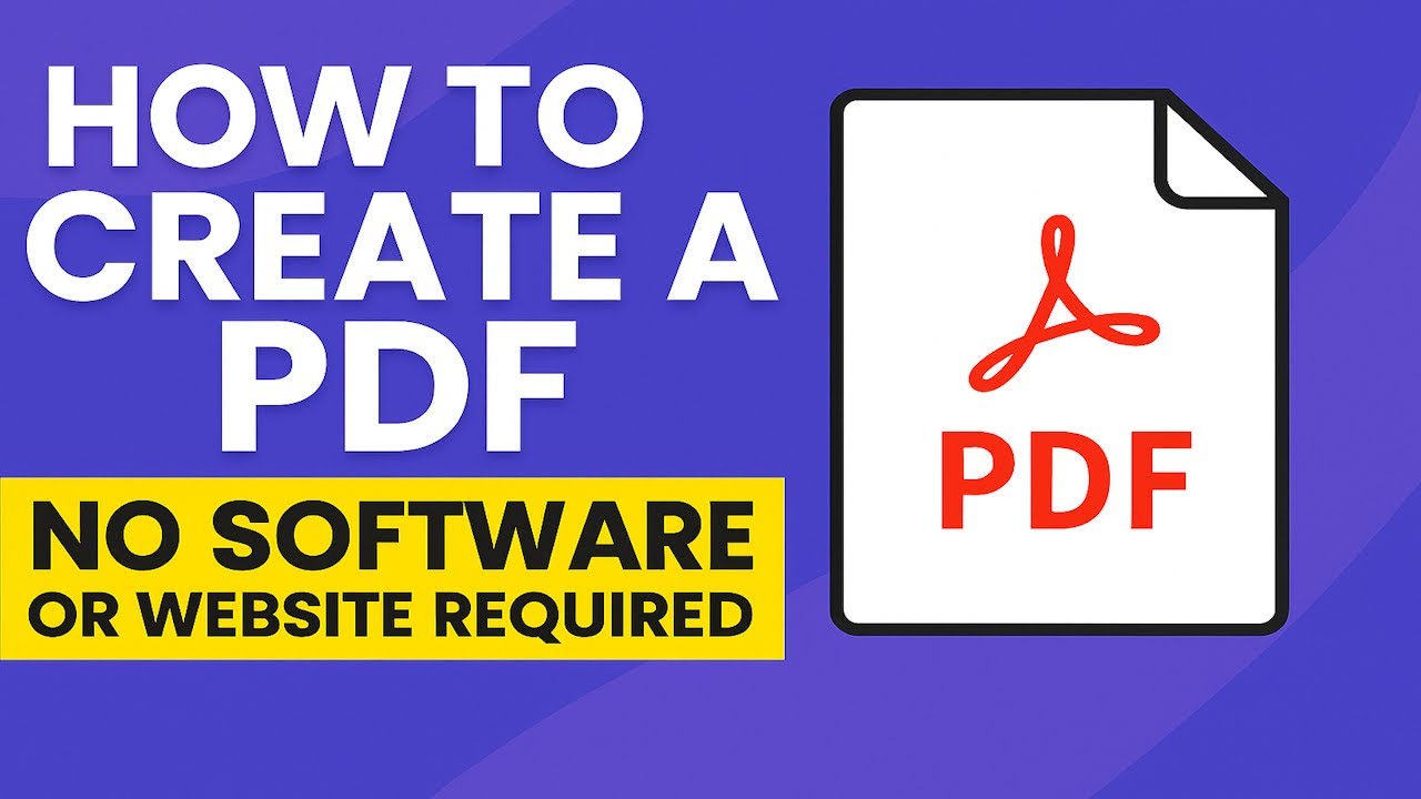 How To Convert Anything to a PDF Free in Windows