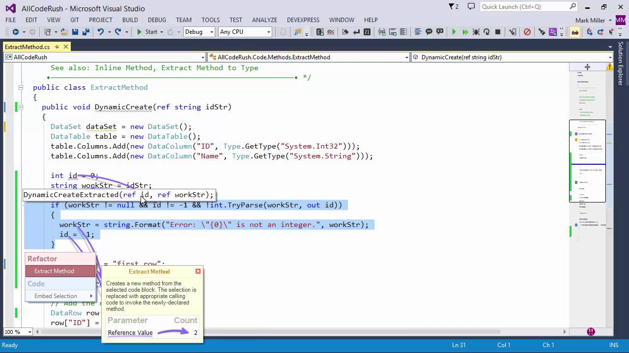 DevExpress CodeRush: Extract Method