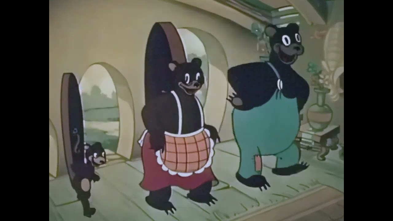 1930s Cartoon: The Three Bears (4K 60FPS)