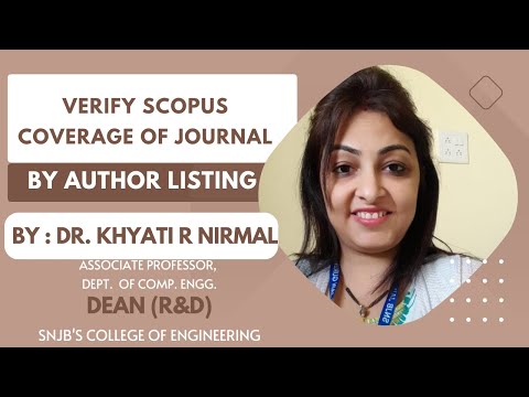 Verify Scopus Coverage: Author Listing