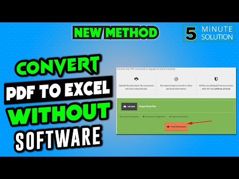 How to convert pdf to excel without software 2024