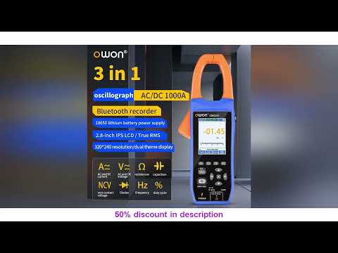 #Owon CMS101 3 in 1 1000A AC/DC Clamp Meter+ Oscilloscope Bluetooth Recorder Function 18650 Lithiu