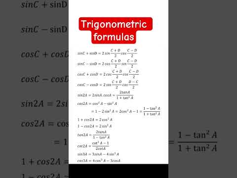 trigonometric formula || त्रिकोणमितीय सूत्र #maths #formula #tranding #ssc #shortfeed #ytshorts