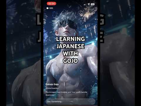 Learning Japanese with Gojo! ✨ #tipsychat #tipsychatai #gojo #jjk #jujutsukaisen #mha #aizawa #anime