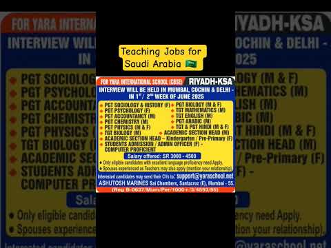 Teaching Jobs for saudi arabia, teaching jobs gulf, teaching jobs, saudi jobs
