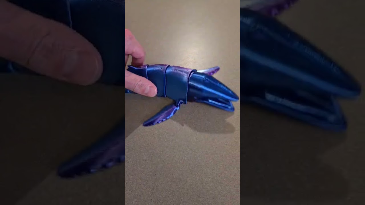 Silky Blue Flexi Humpback Whale | 3D Printed Ocean Magic You Must See!
