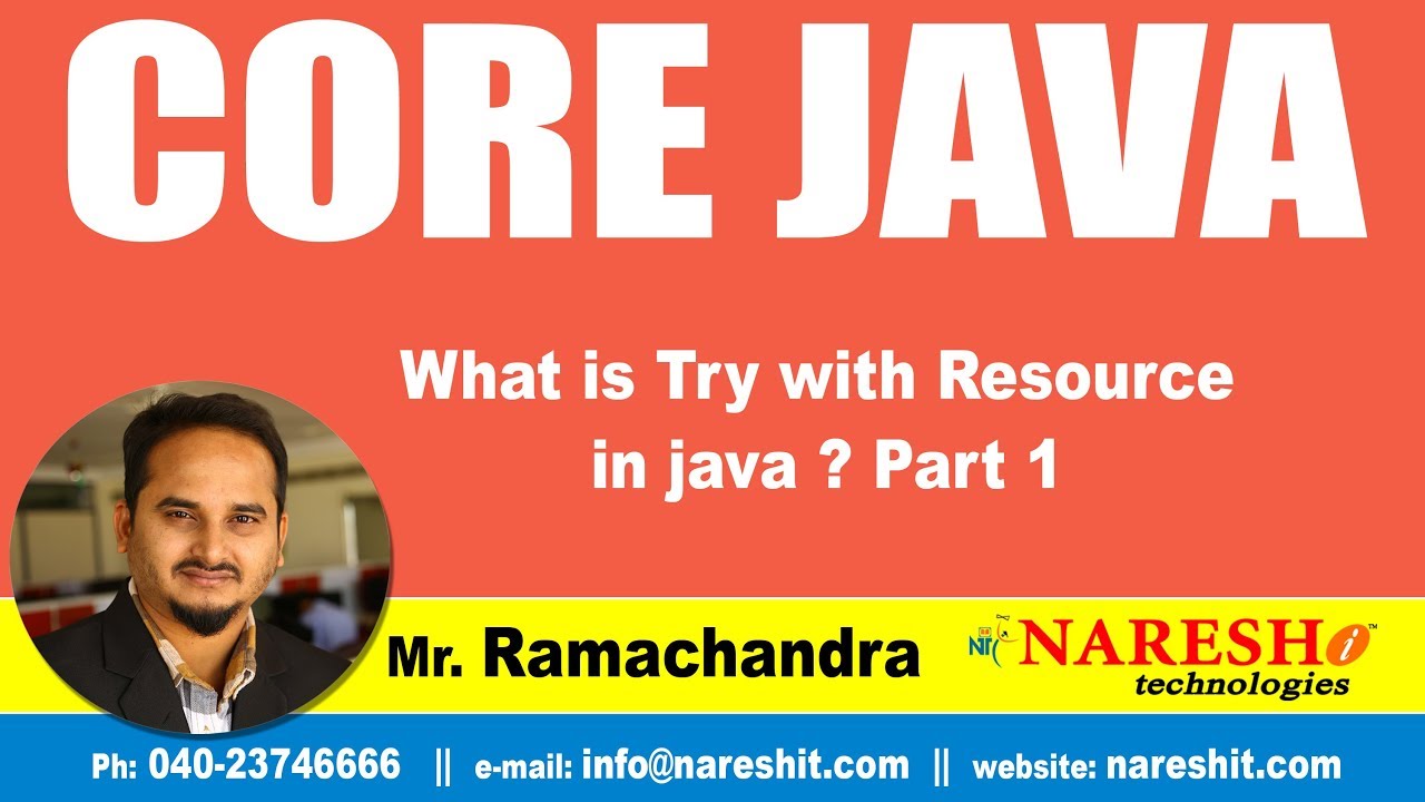 Core Java Tutorials | What is Try with Resource in java ? Part 1 | Mr.Ramachandra