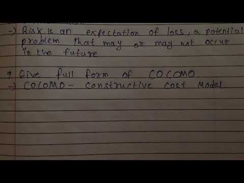Full Form of COCOMO | Answers