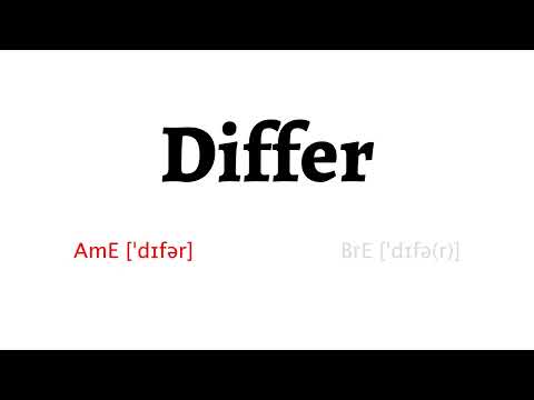 How to Pronounce differ in American English and British English