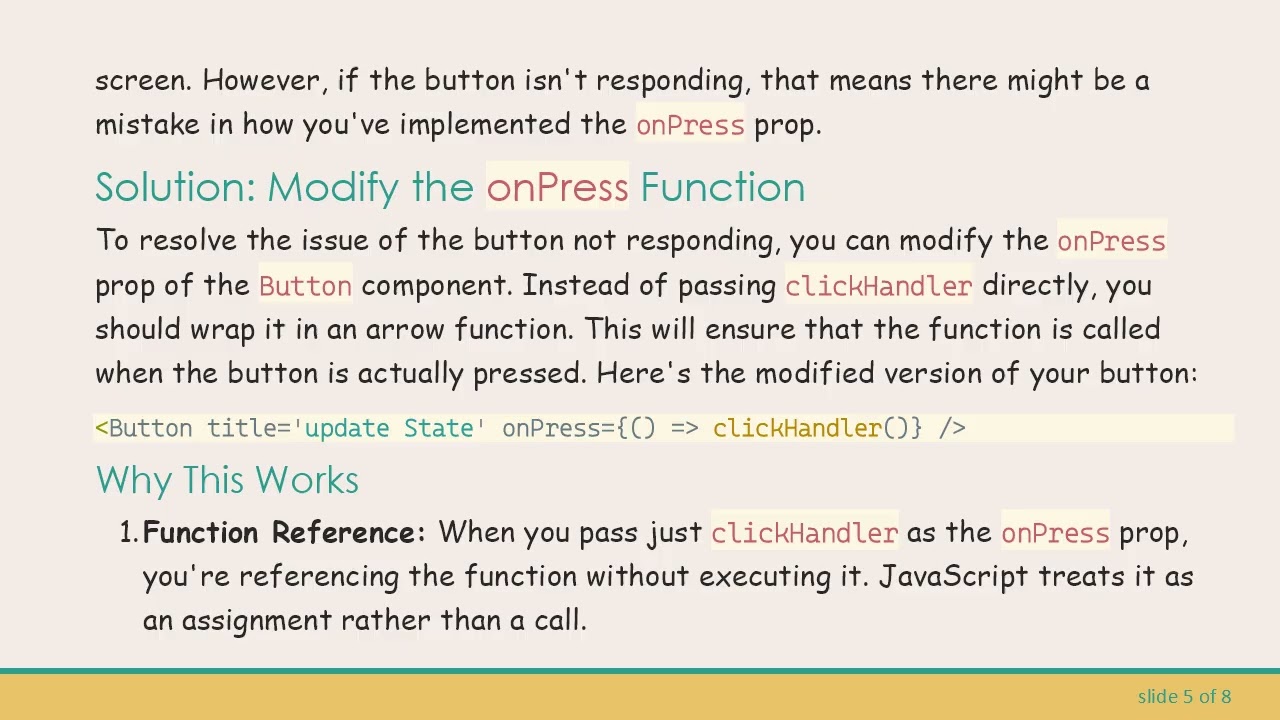 Fixing a React Native Button That Is Not Responding in Your Expo App